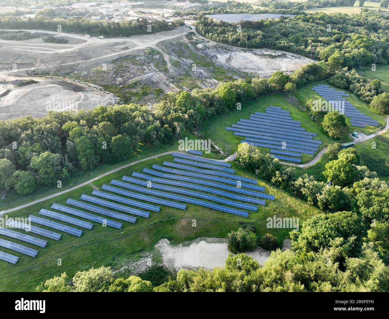 A large-scale solar farm set in a countryside environment Stock Photo - Alamy
