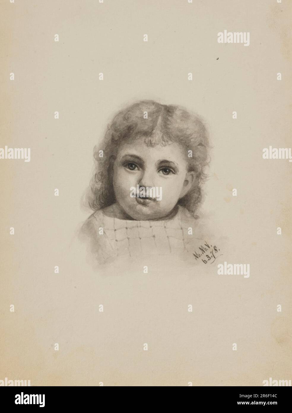 Untitled (Head of a Child). pen and ink and ink wash on paper. Date ...