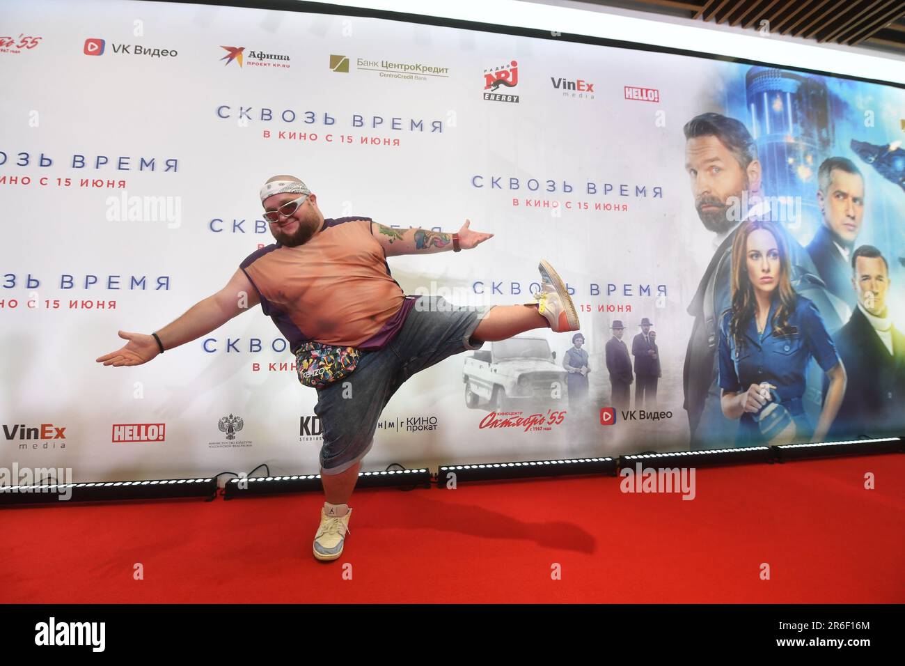 Moscow. Actor Dmitry Krasilov at the premiere of the film `Through Time ...