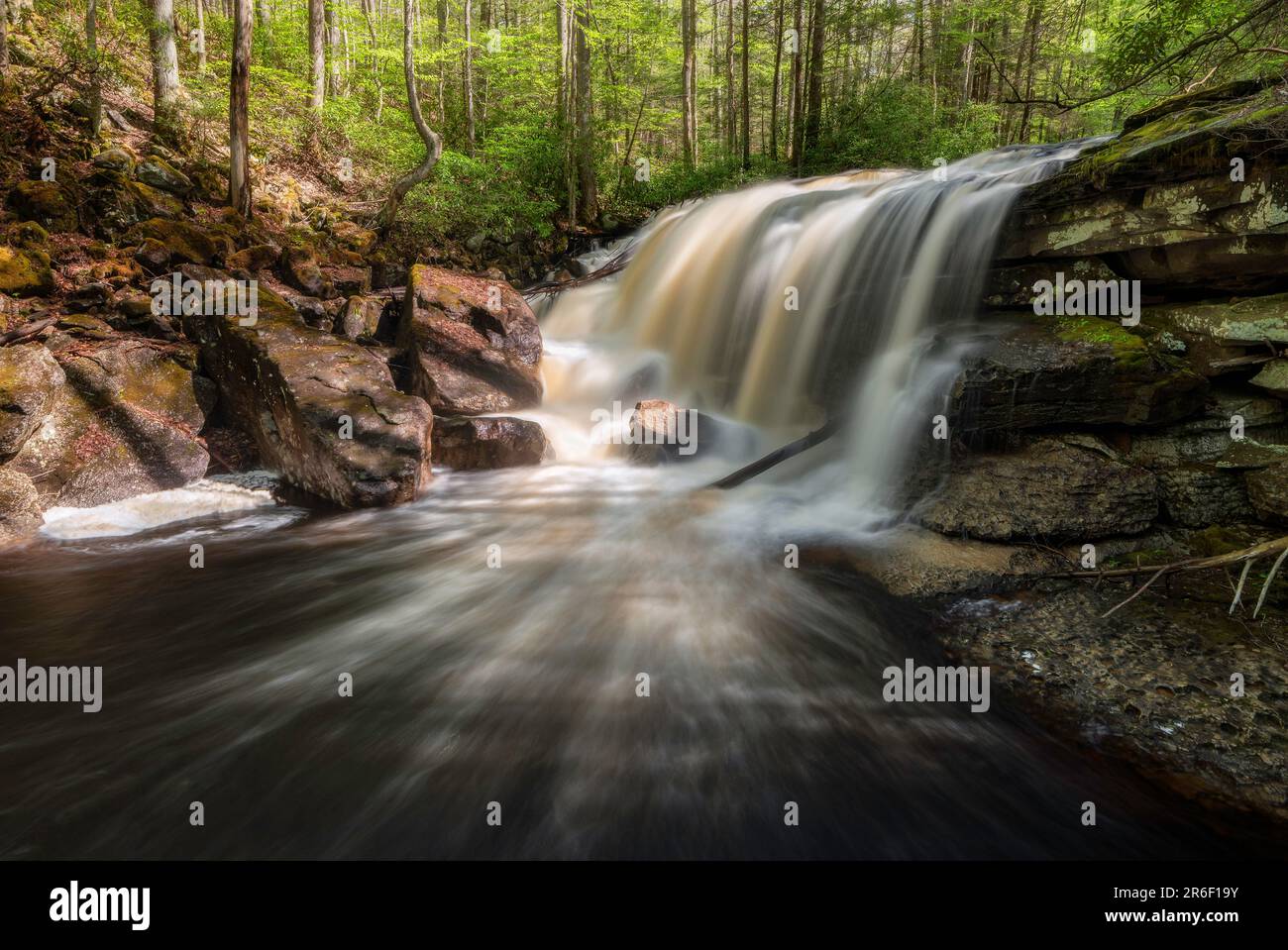 Red Hen Falls along the Red Run in on a sunny springtime day in the ...