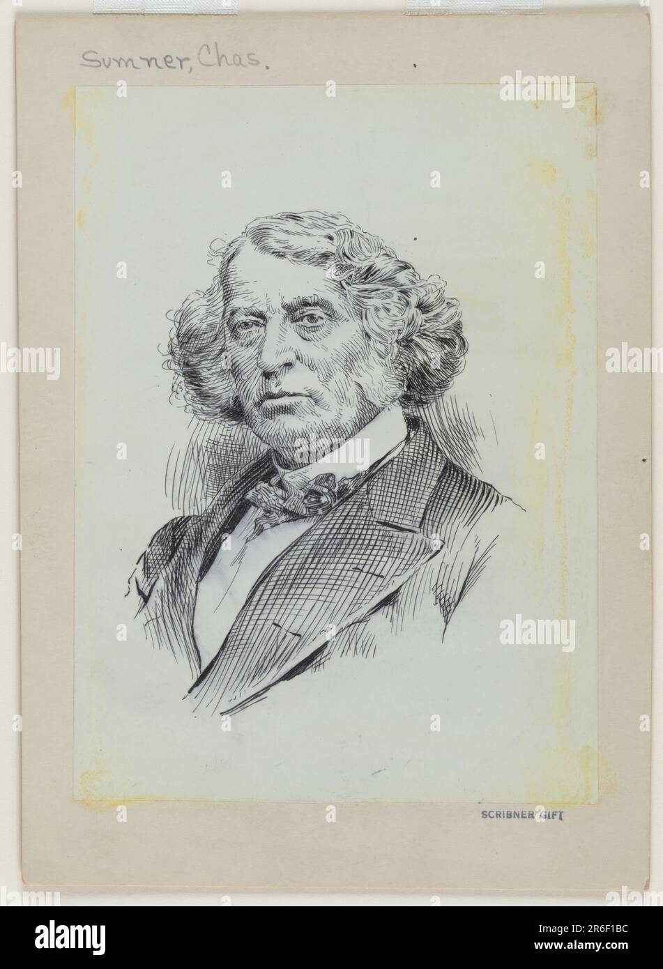 Charles Sumner. ink on paper. Date: c. 1899-1920. Museum: NATIONAL ...