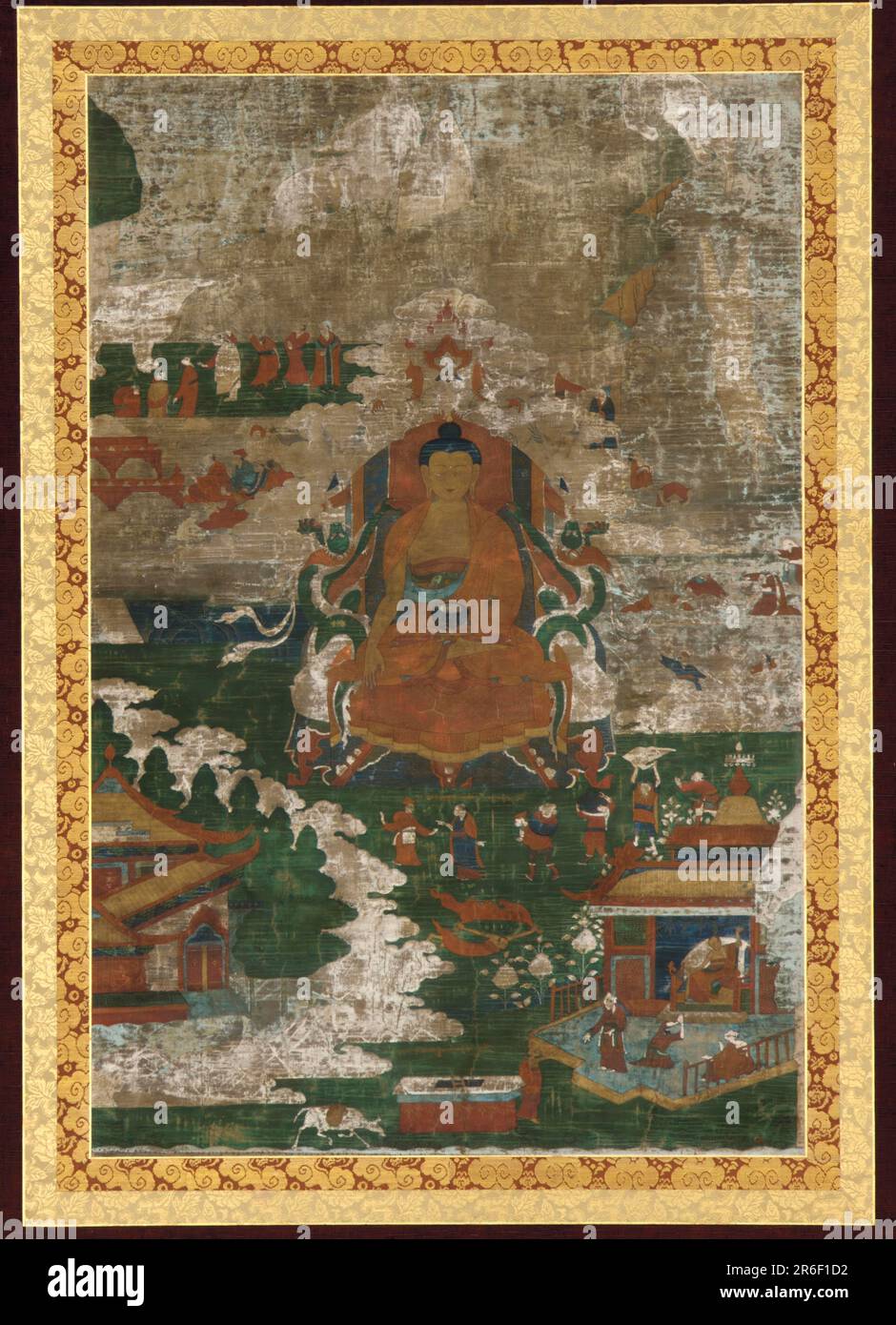 Sakyamuni enthroned; and biographical scenes. Date: 18th century ... Sakyamuni enthroned; and biographical scenes. Date: 18th century ...