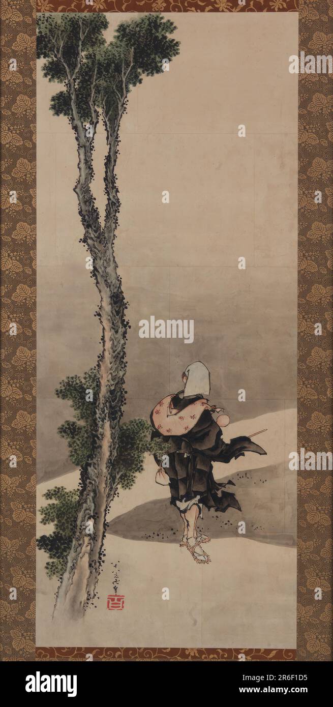 Traveler beside a Tree. Date: 1847. Origin: Japan. Period: Edo period ...