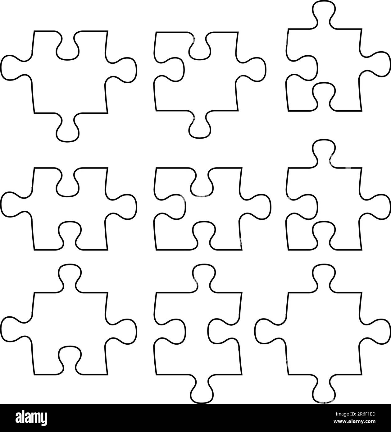 ilustration of puzzle pieces Stock Vector Image & Art - Alamy