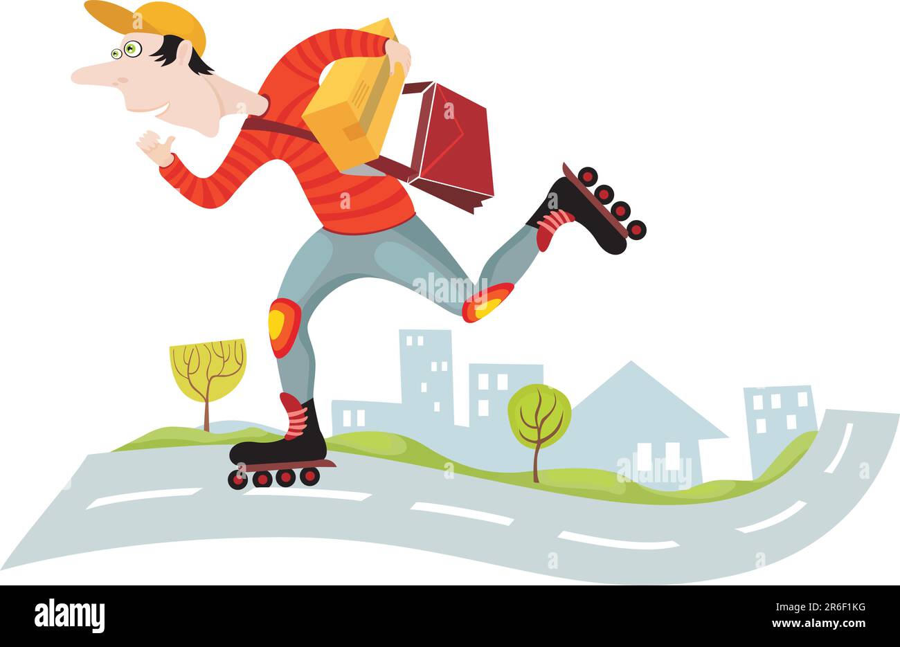 vector illustration of a mail carrier Stock Vector Image & Art - Alamy