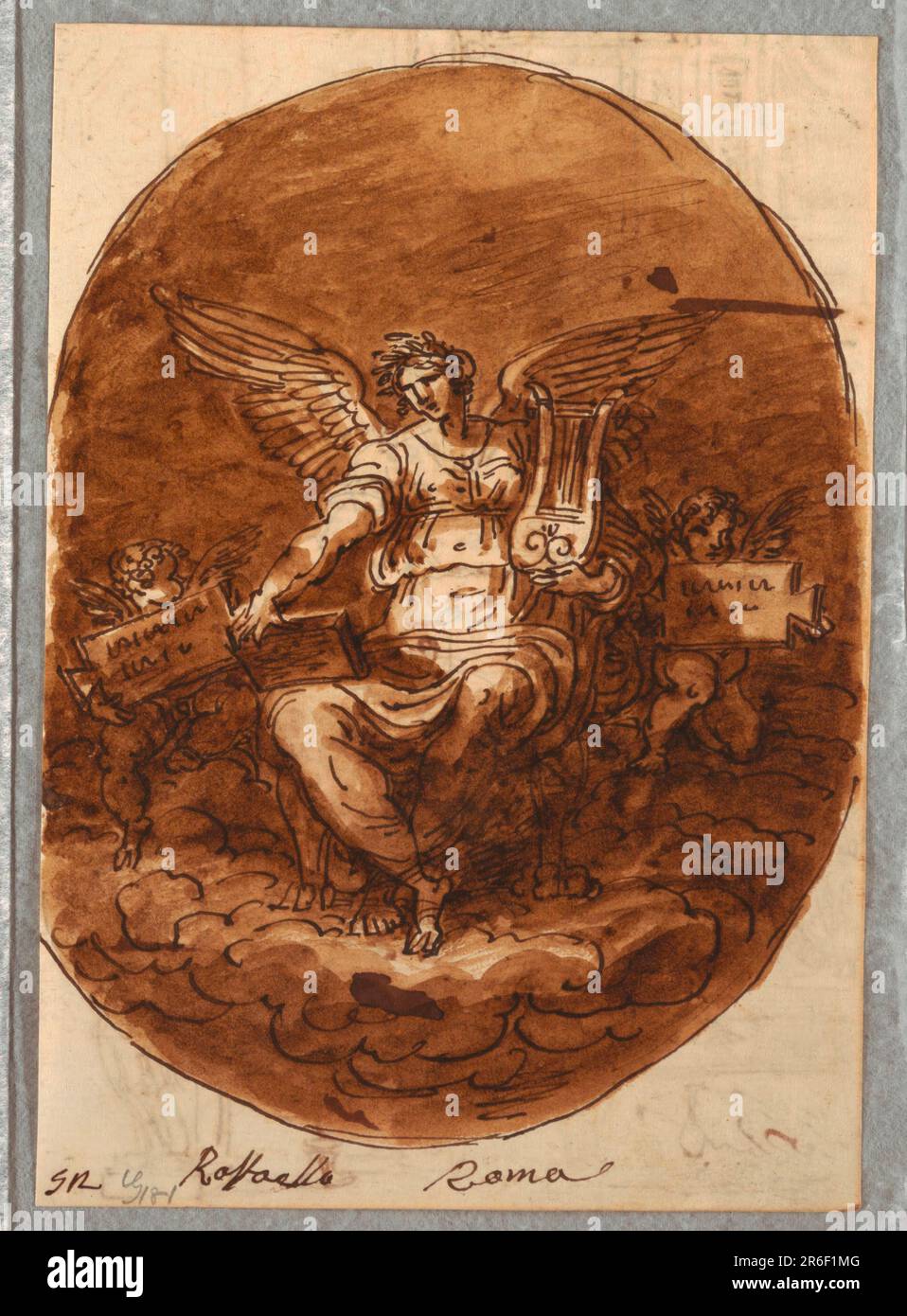 Personification of Poetry, After Raphael. Date: 1813-18. Pen and brown ...