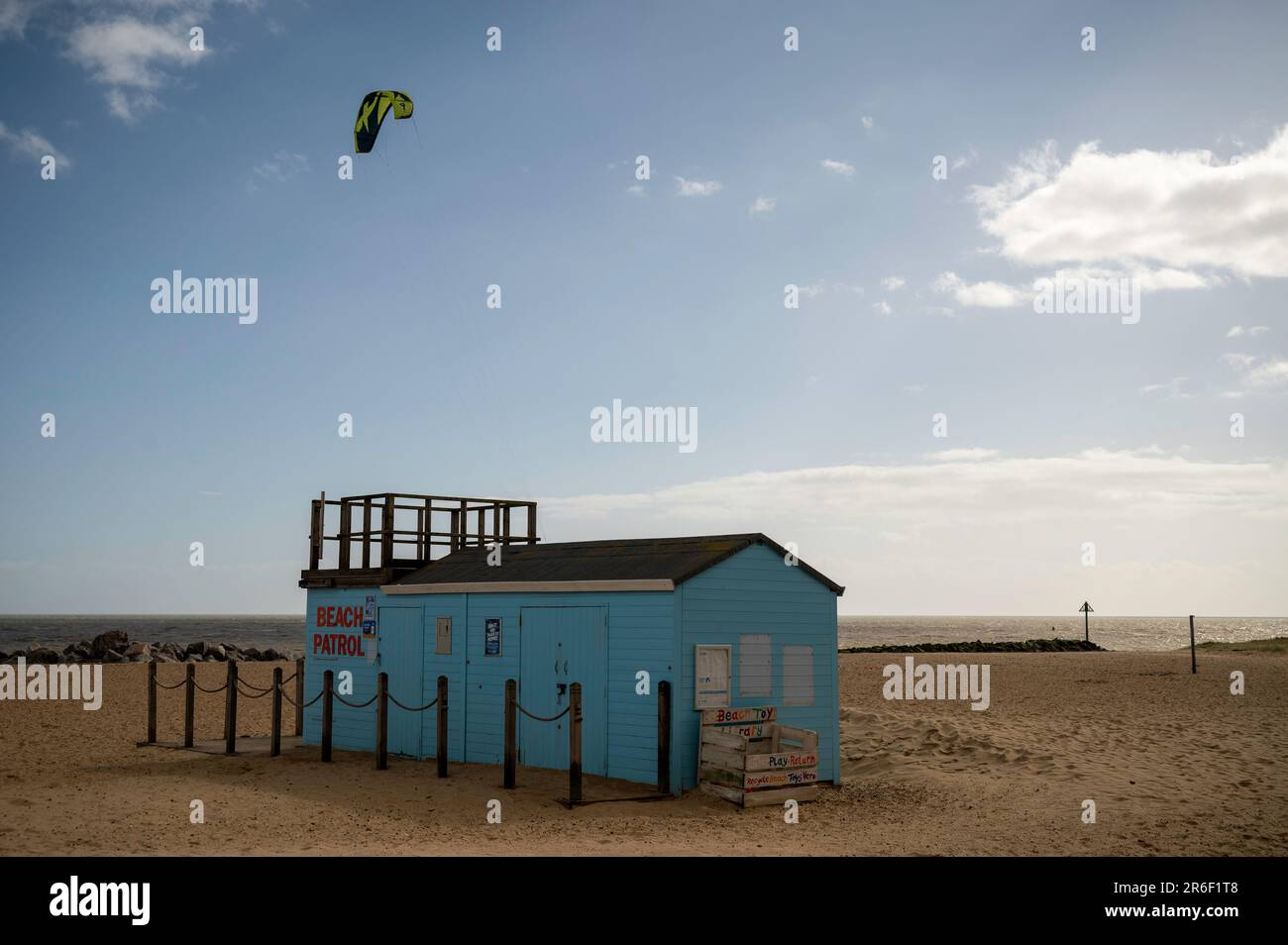 Life Guard beach hut at Clacton-on-sea Stock Photo - Alamy