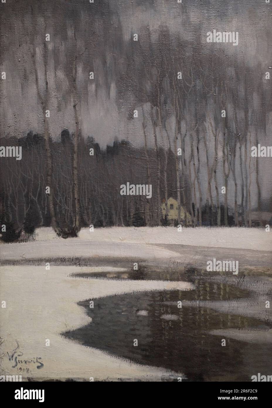 Vilhelms Purvitis (1872-1945). Latvian painter. Spring Landscape, 1904 ...