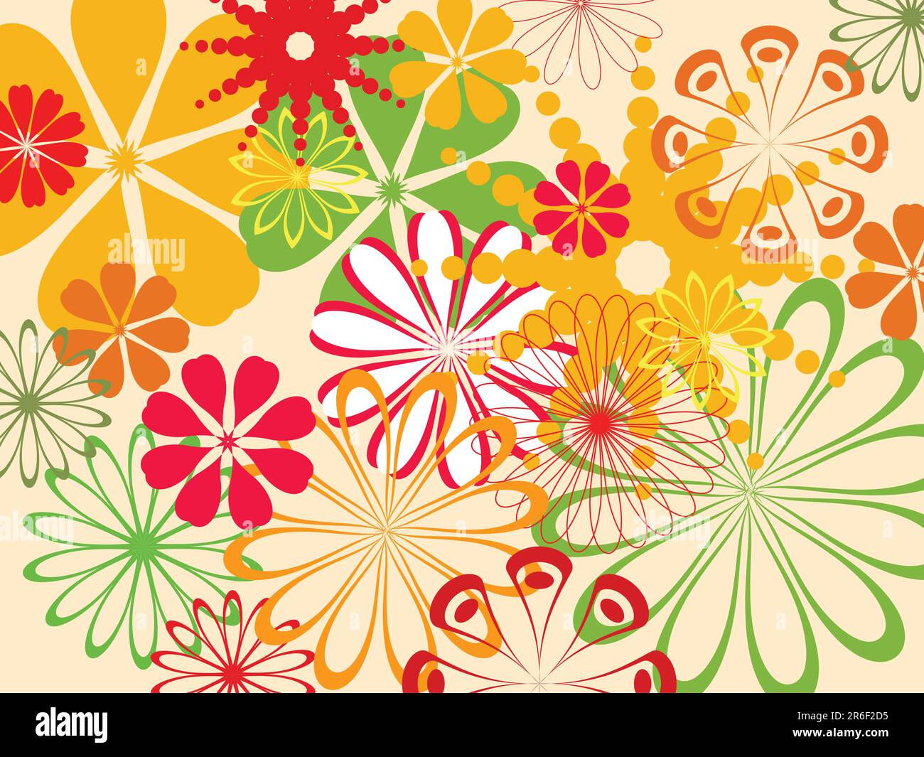 colorful abstract flower pattern vector illustration Stock Vector Image ...
