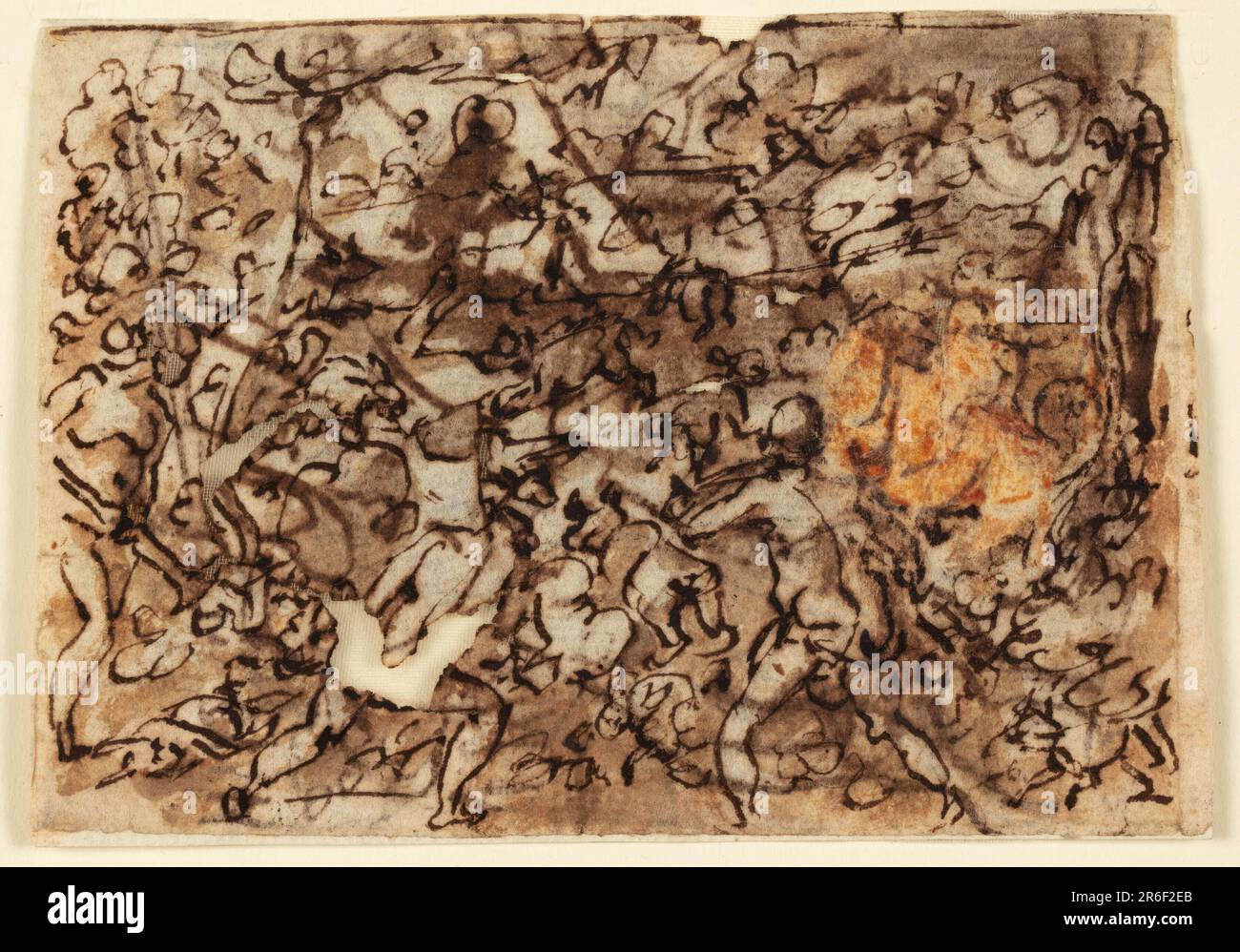 Hunting with Torches in Mexico. Date: ca. 1600. Pen and brown ink ...