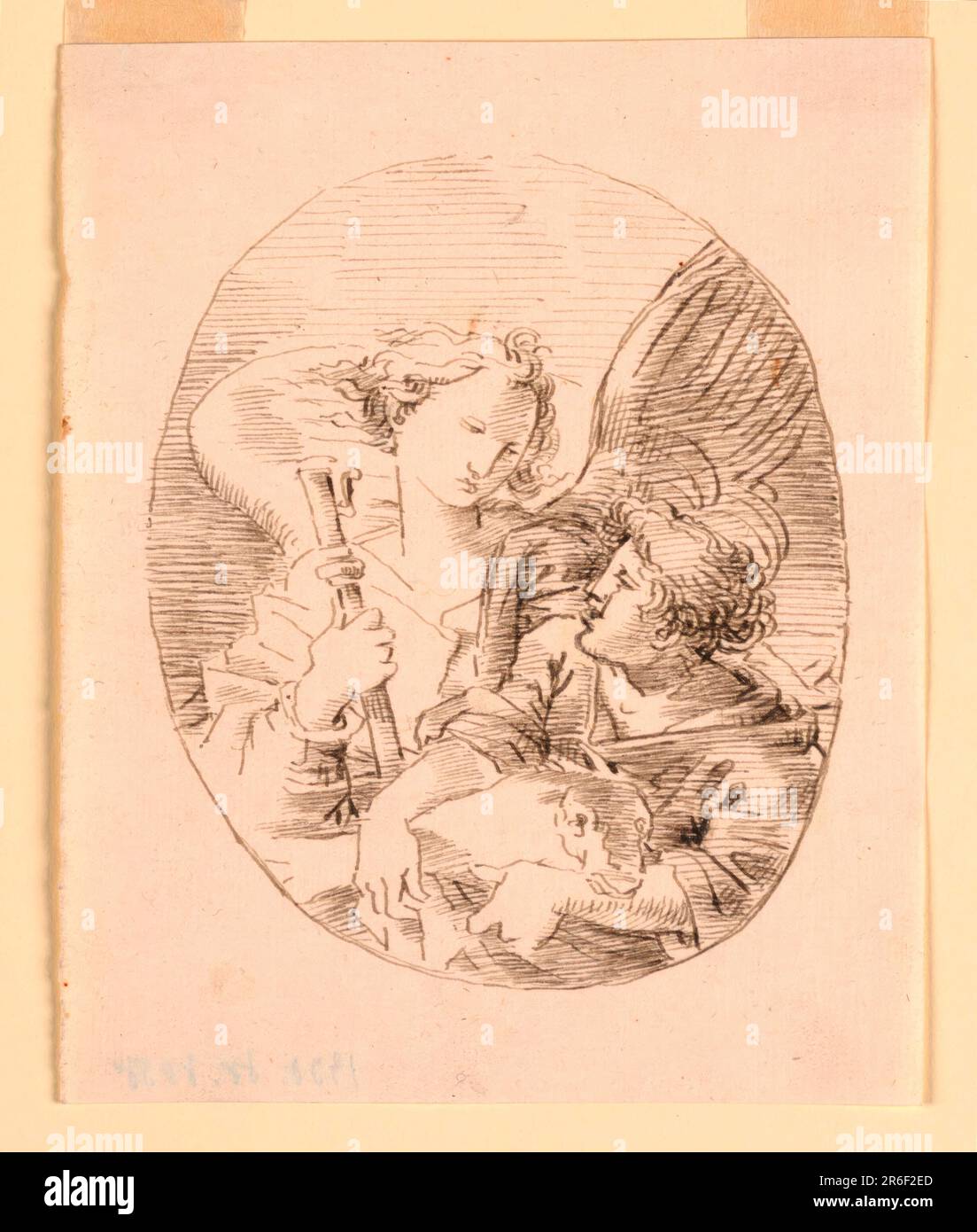 Tobias and the Angel are turned toward left. The boy has the fish in ...