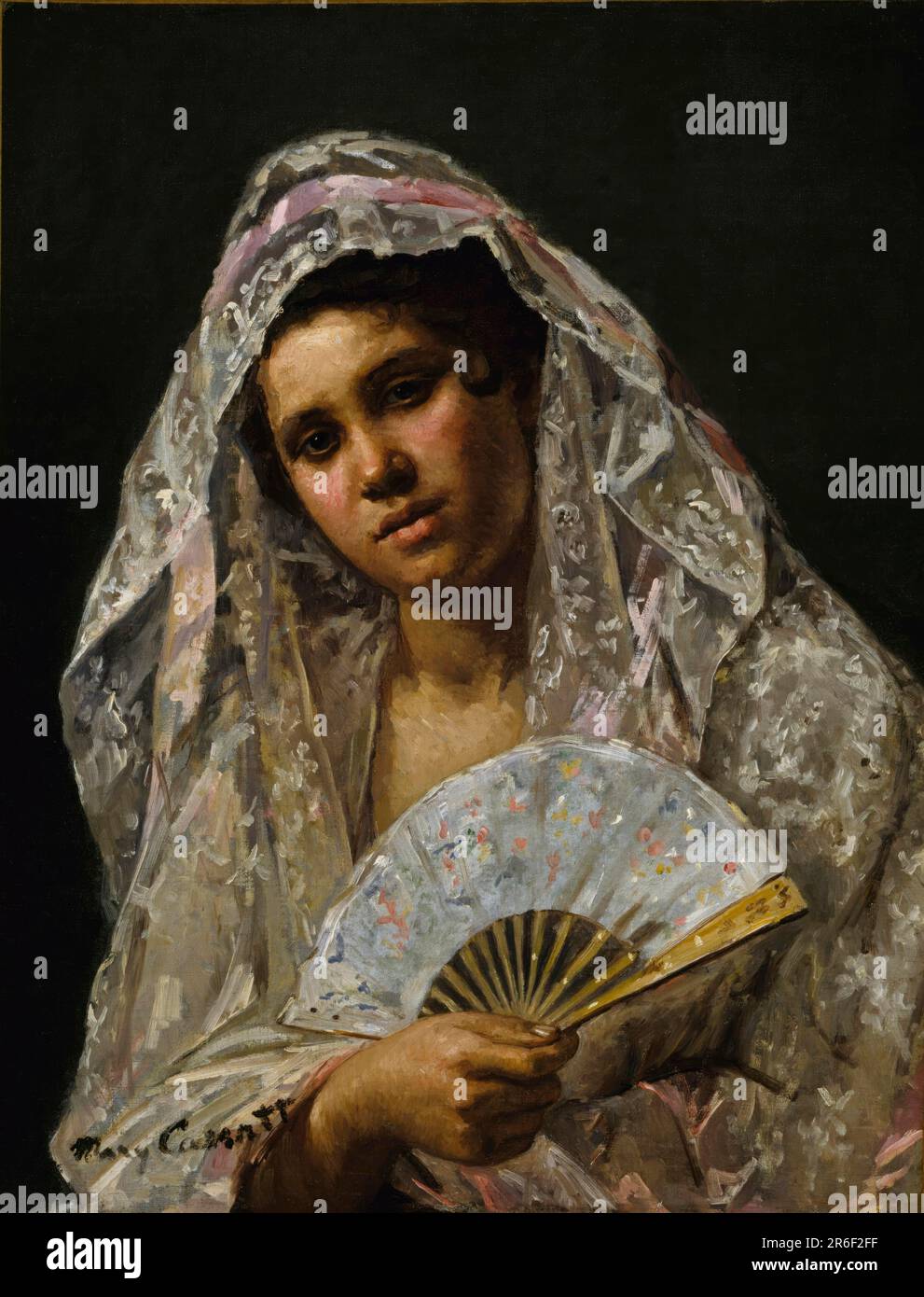 Spanish Dancer Wearing a Lace Mantilla. Date: 1873. oil on canvas ...