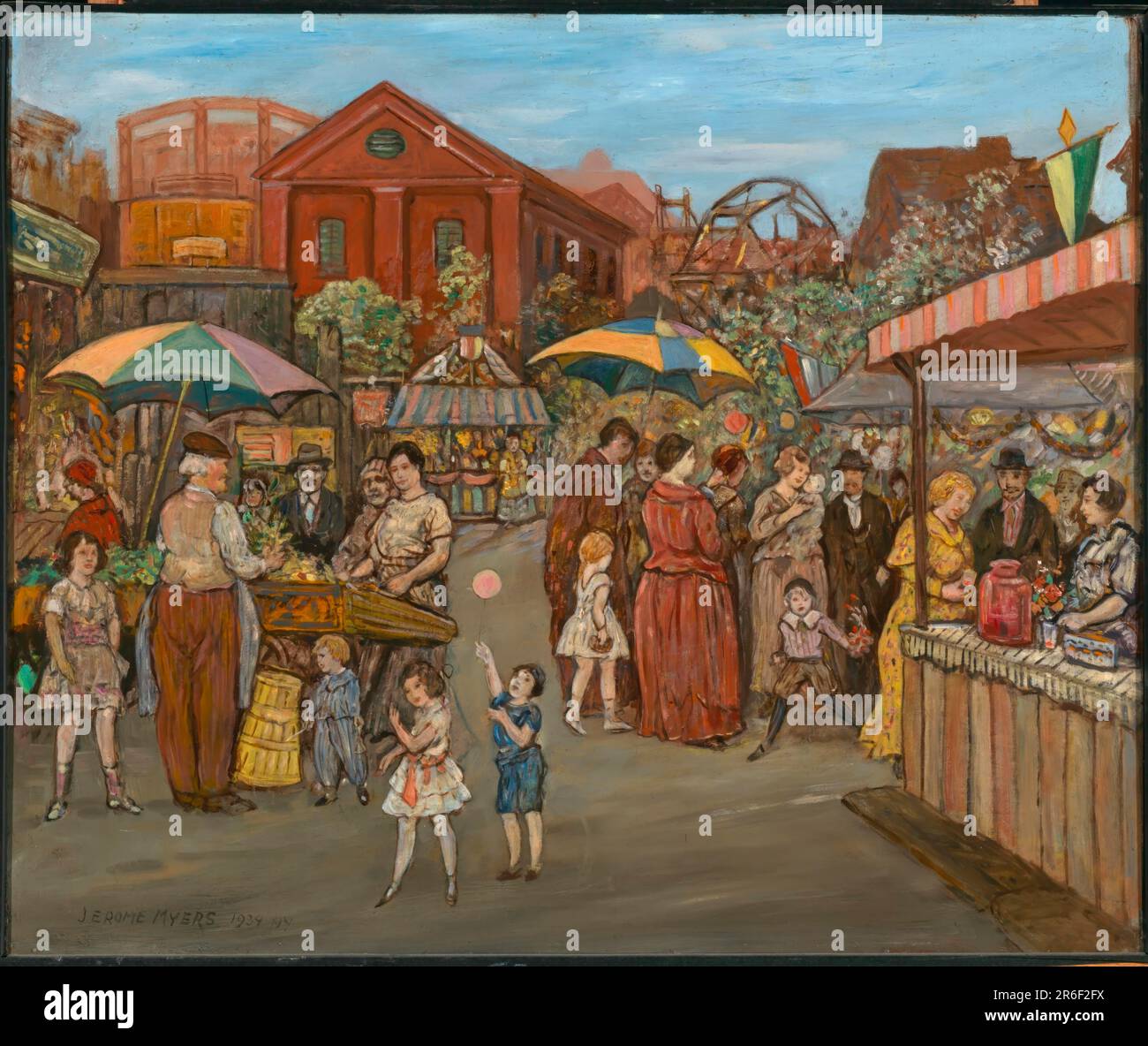 Italians in Jefferson Park. Date: 1934. oil on fiberboard. Museum ...