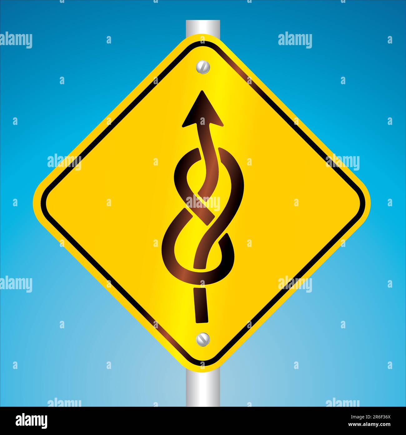 2 way traffic sign Stock Vector Images - Alamy