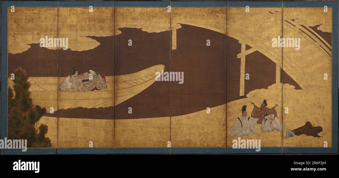 Ukifune, from the Tale of Genji. Origin: Japan. Date: 1568-1615. Period ...