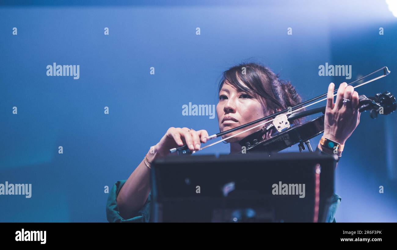 Angela Chan played the violin during her performance with the Hello ...
