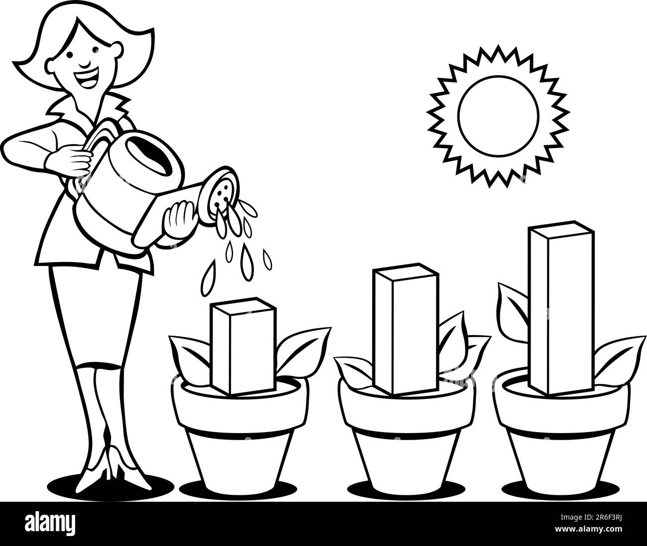 Pouring water pot Stock Vector Images - Alamy