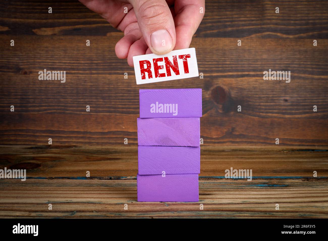 Property tax wooden blocks hi-res stock photography and images - Alamy
