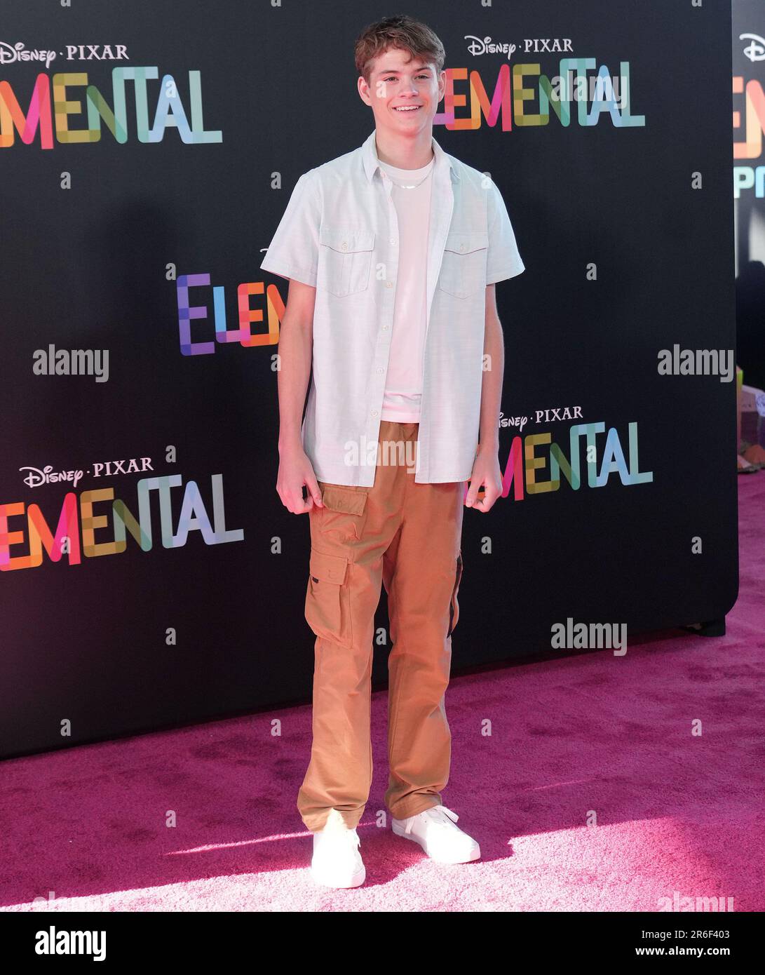Los Angeles, USA. 08th June, 2023. Preston Oliver arrives at the Disney ...