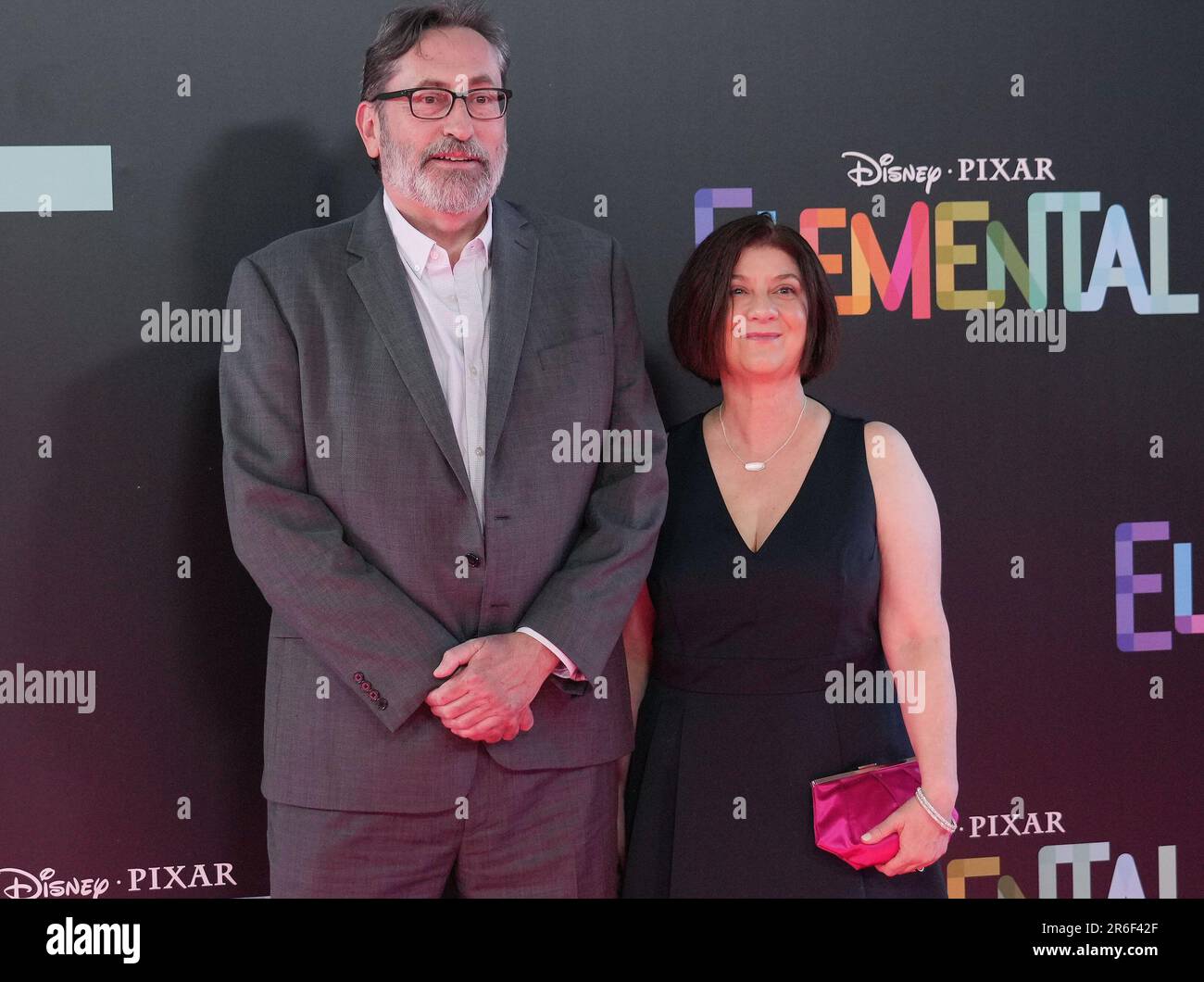 Los Angeles, USA. 08th June, 2023. (L-R) Bob Peterson, Kim Collins ...