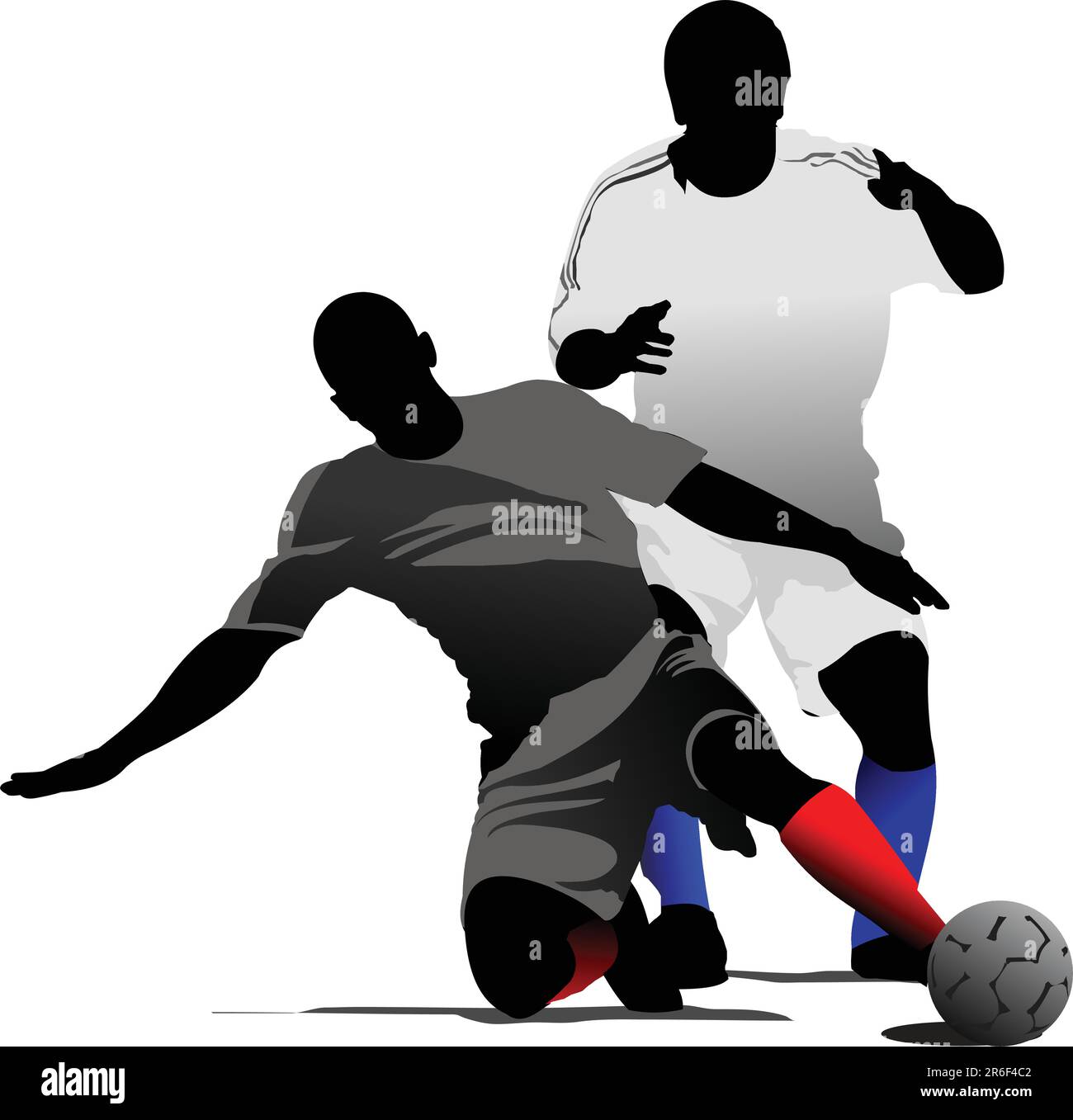 Soccer players. Vector illustration Stock Vector Image & Art - Alamy
