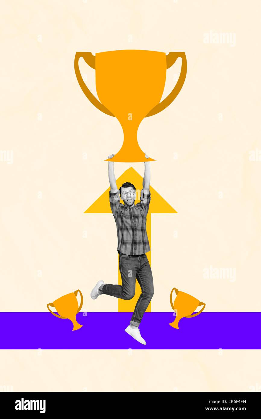 Collage diligent business manager competitor own first place tournament ...