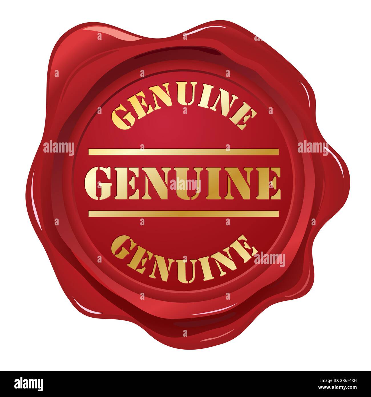 Genuine wax seal. Isolated on white for easy editing Stock Vector Image ...
