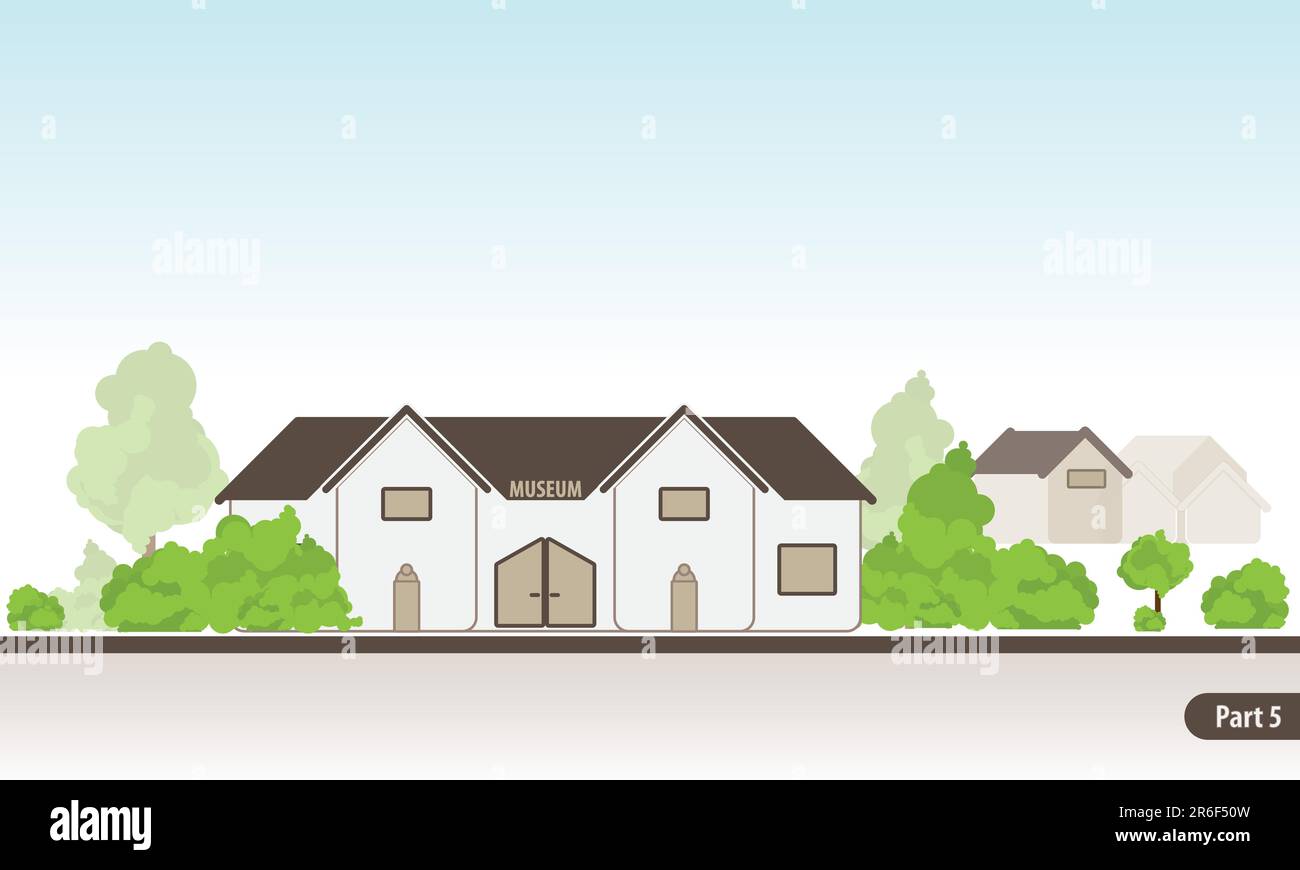 This is one part of a great panorama illustration about an ideal suburb ...