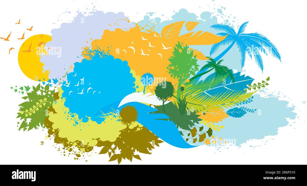 Scenic bird view Stock Vector Images - Alamy