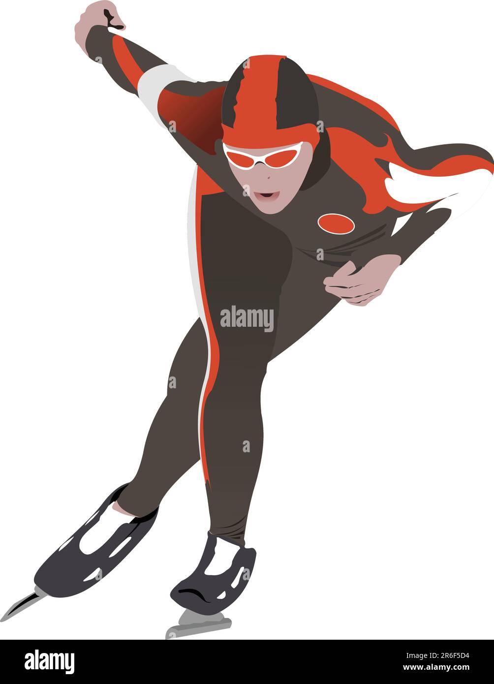 Speed skating. Vector illustration Stock Vector Image & Art - Alamy