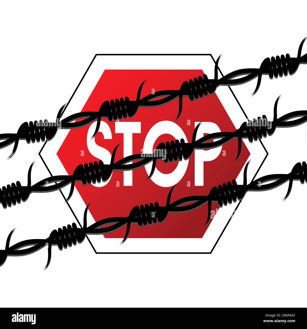 Lines fence Cut Out Stock Images & Pictures - Alamy