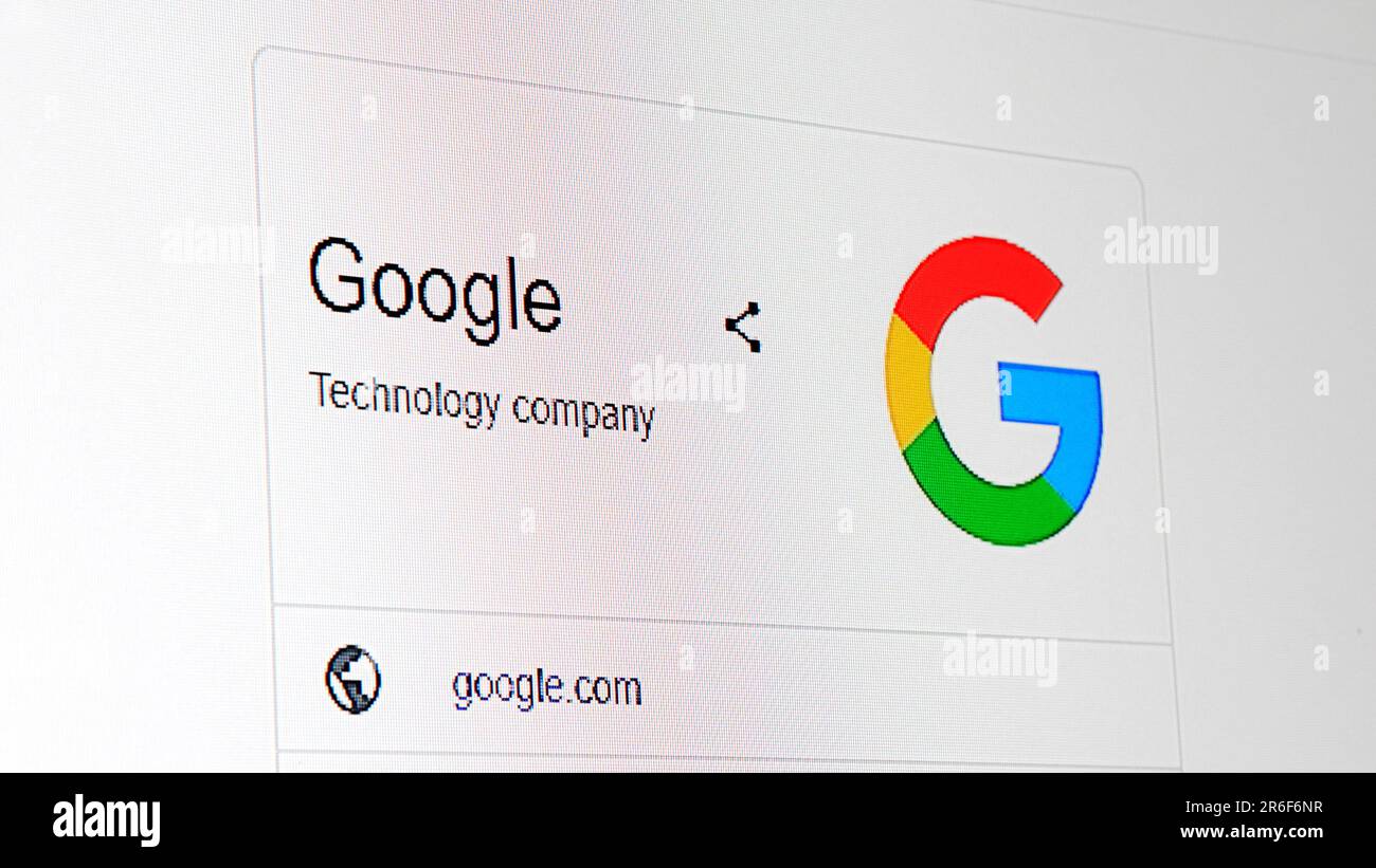 New York, USA - 31.05.2023: Google technology company logo on the ...