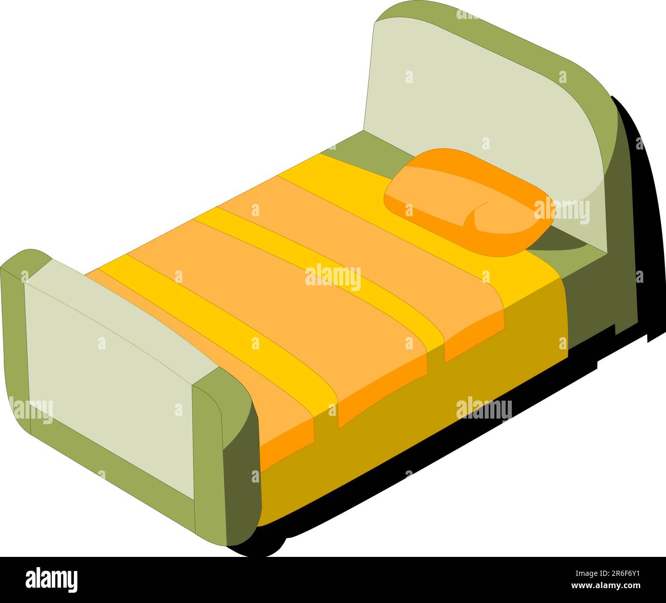 Vector model of bed, on white background Stock Vector Image & Art - Alamy