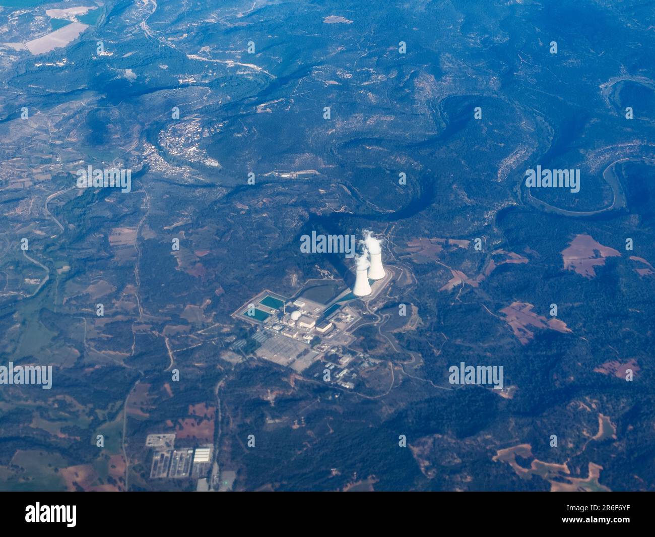 Trillo Central Nuclear power plant at Guadalajara, Spain Stock Photo ...