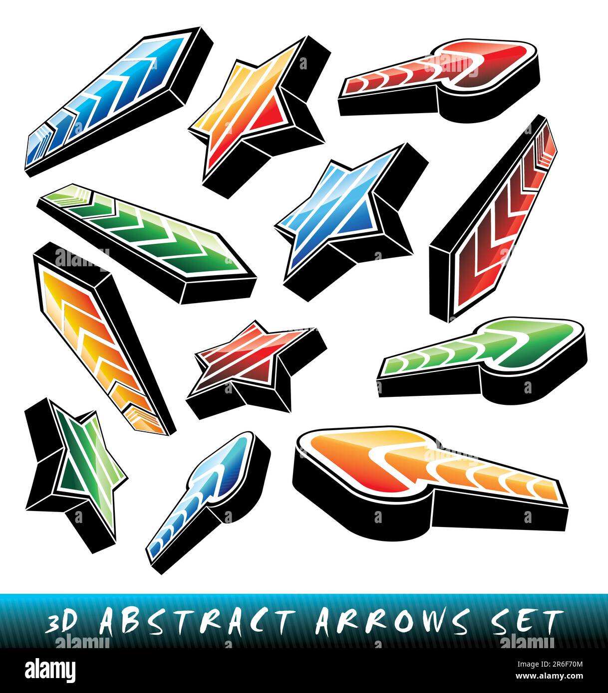 Striped arrows Stock Vector Images - Alamy