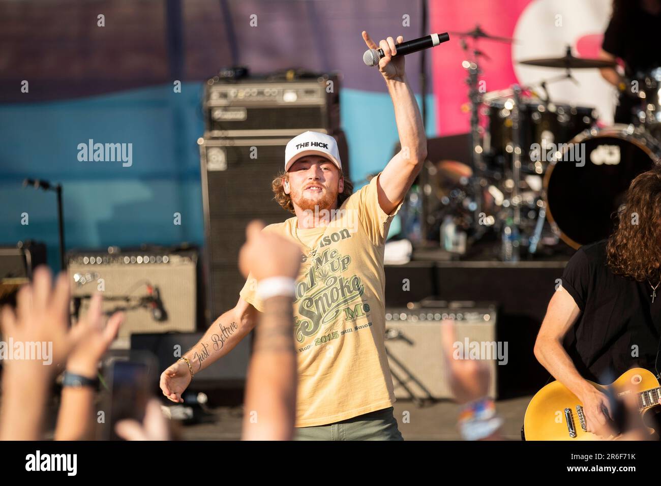 Nashville, USA. 08th June, 2023. Bailey Zimmerman performs on stage at ...