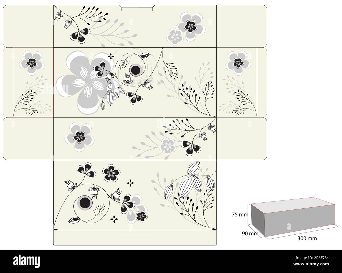 Decorative box with floral ornament Stock Vector Image & Art - Alamy