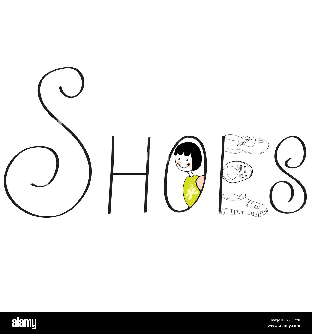 Foot kid shoes cartoon Stock Vector Images - Alamy