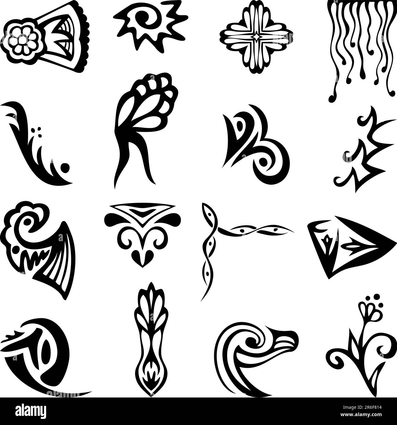Set wave elements in Stock Vector Images - Alamy