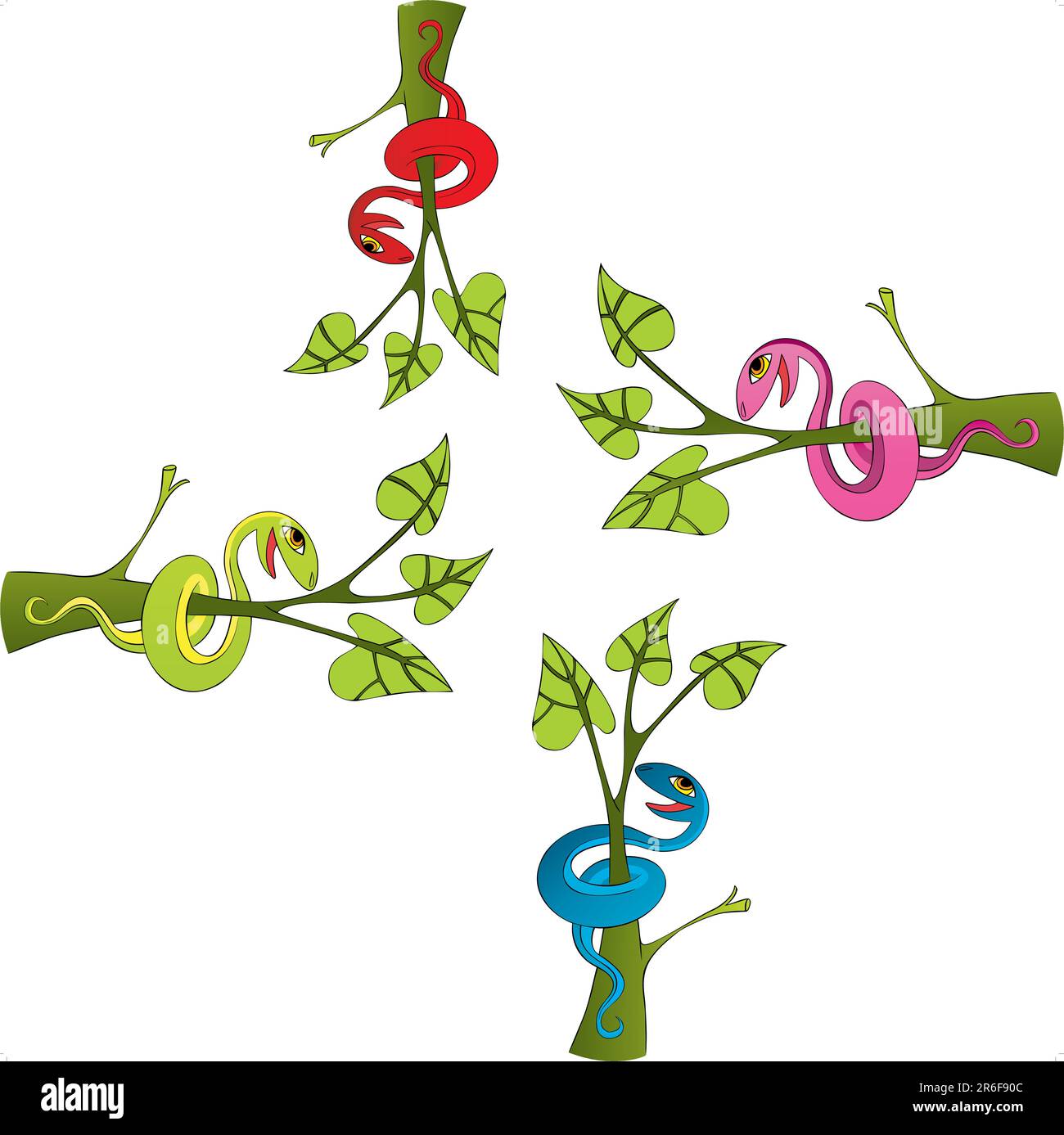 snake and tree hand drawing vector Stock Vector Image & Art - Alamy
