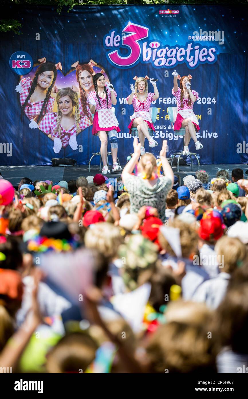 Brasschaat, Belgium. 09th June, 2023. Marthe De Pillecyn of K3, Julia ...