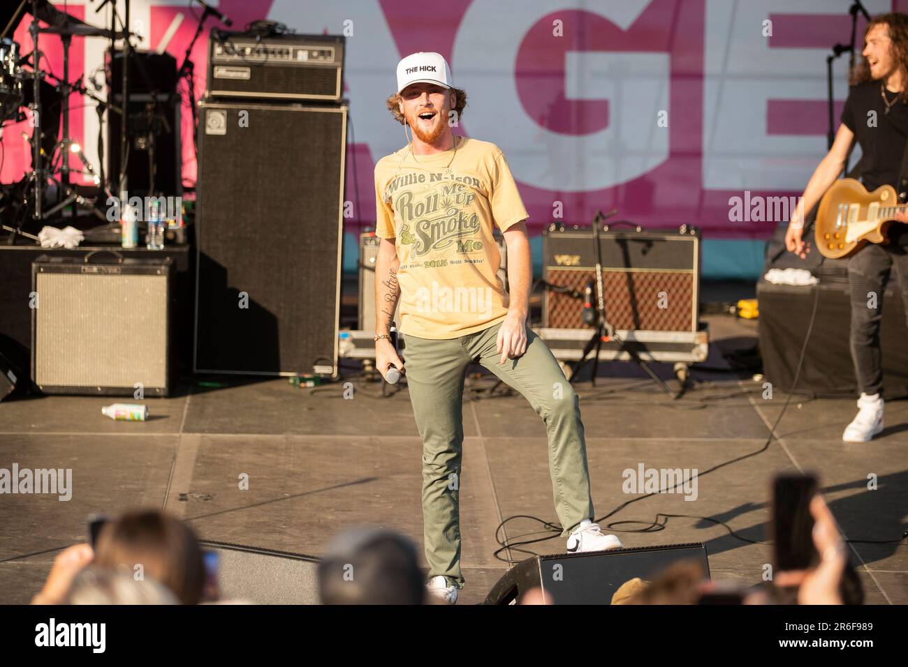 Nashville, USA. 08th June, 2023. Bailey Zimmerman performs on stage at ...