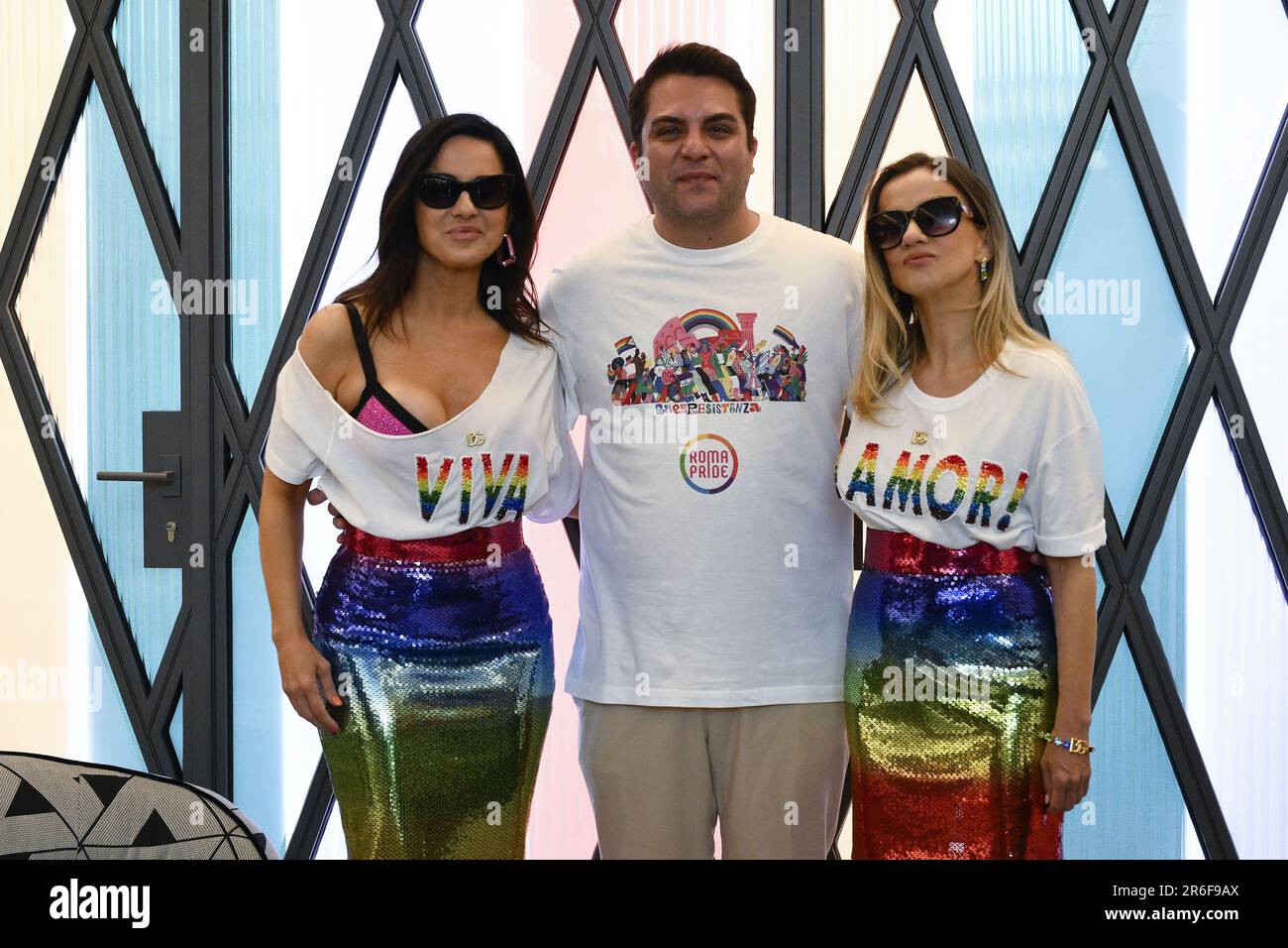 Rome, Italy. 09th June, 2023. Paola & Chiara and Mario Colamarino ...