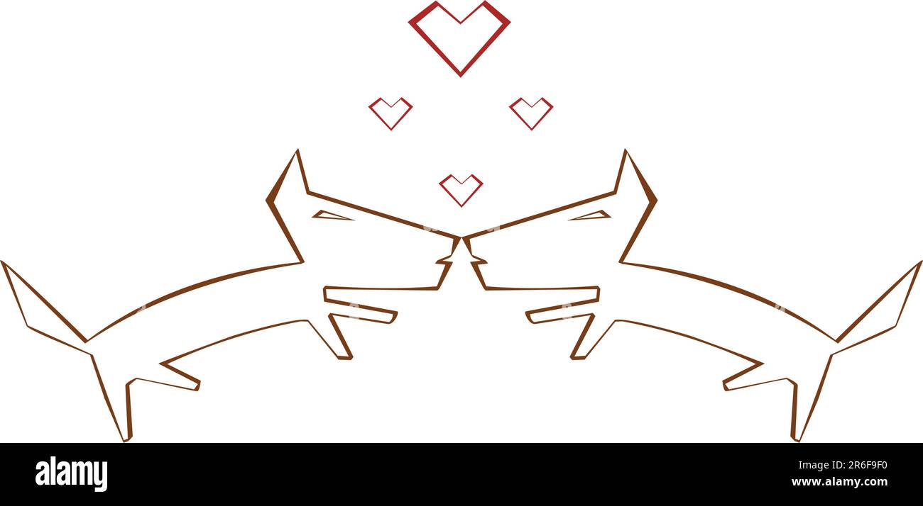 Brown sweet funny dog Stock Vector Images - Alamy