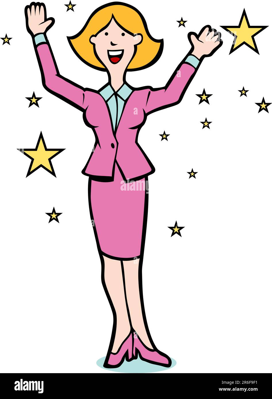 Female hostess isolated on a white background Stock Vector Image & Art ...