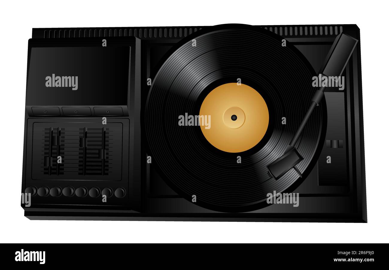 Isolated icon of a turntable. Vector illustration Stock Vector Image ...