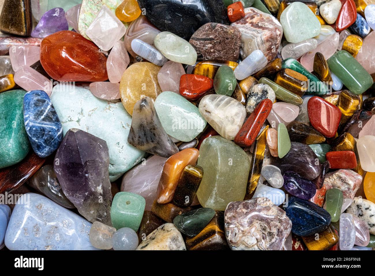 An assortment of polished gemstones Stock Photo - Alamy