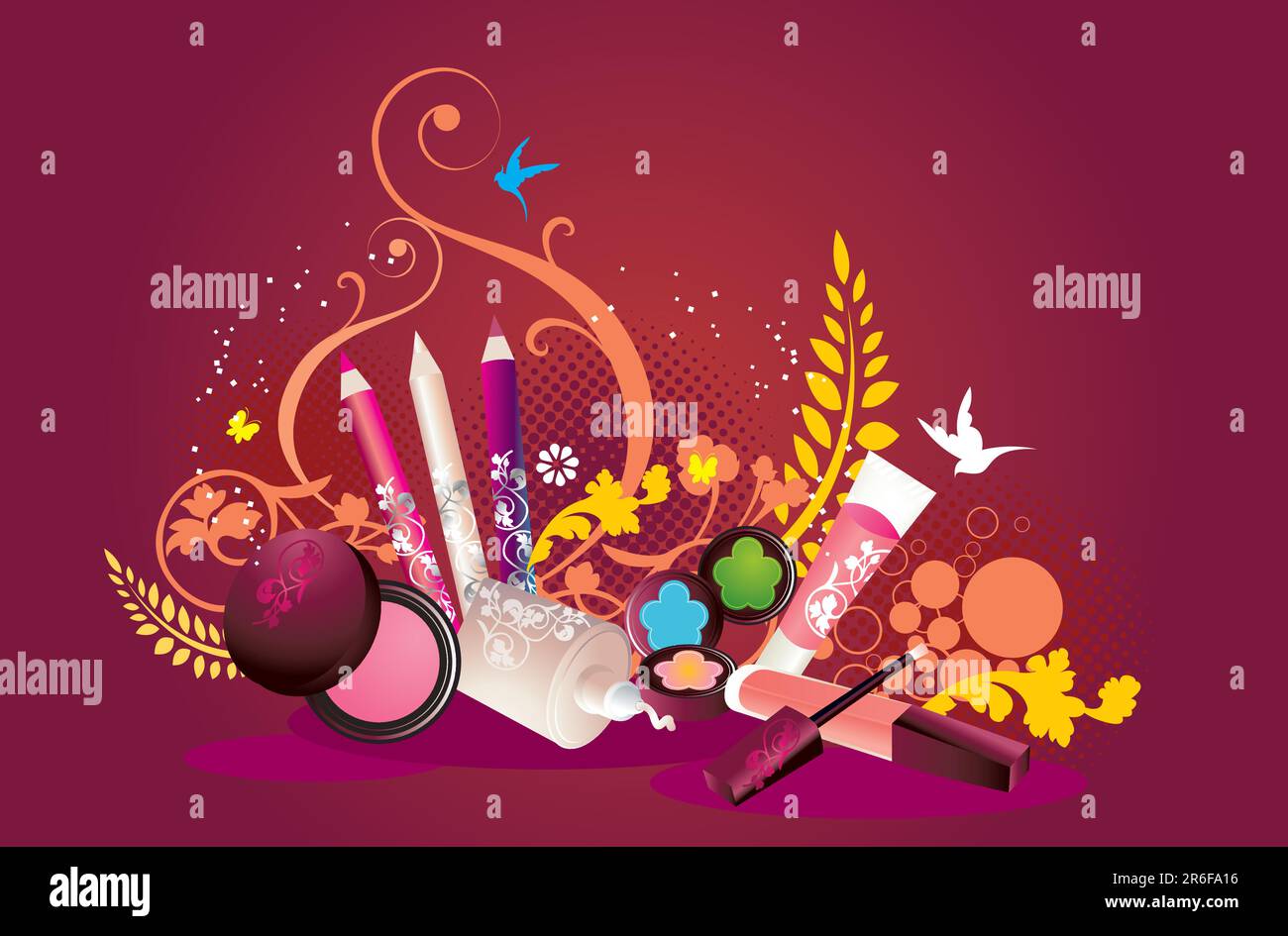 Makeup illustration Stock Vector Images - Alamy