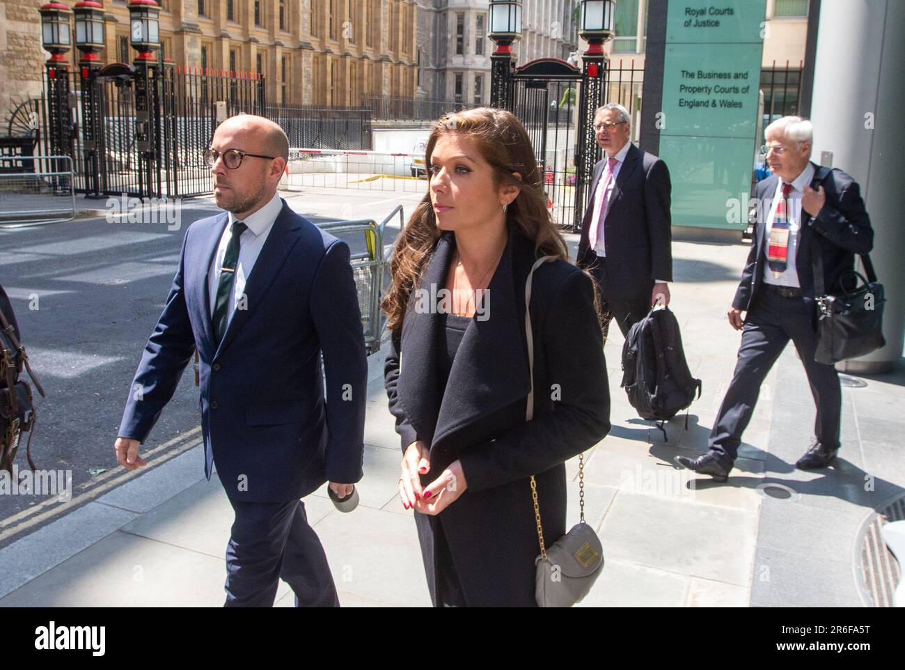 London, England, UK. 9th June, 2023. NIKKI SANDERSON leaves High Court ...