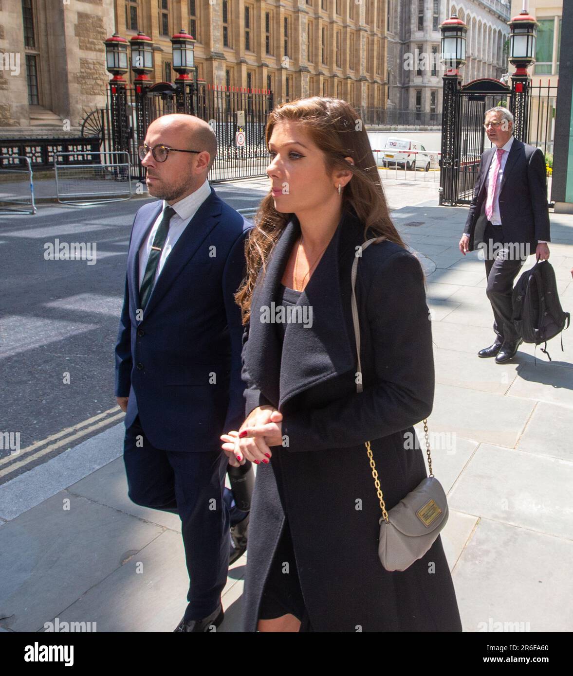London, England, UK. 9th June, 2023. NIKKI SANDERSON leaves High Court ...